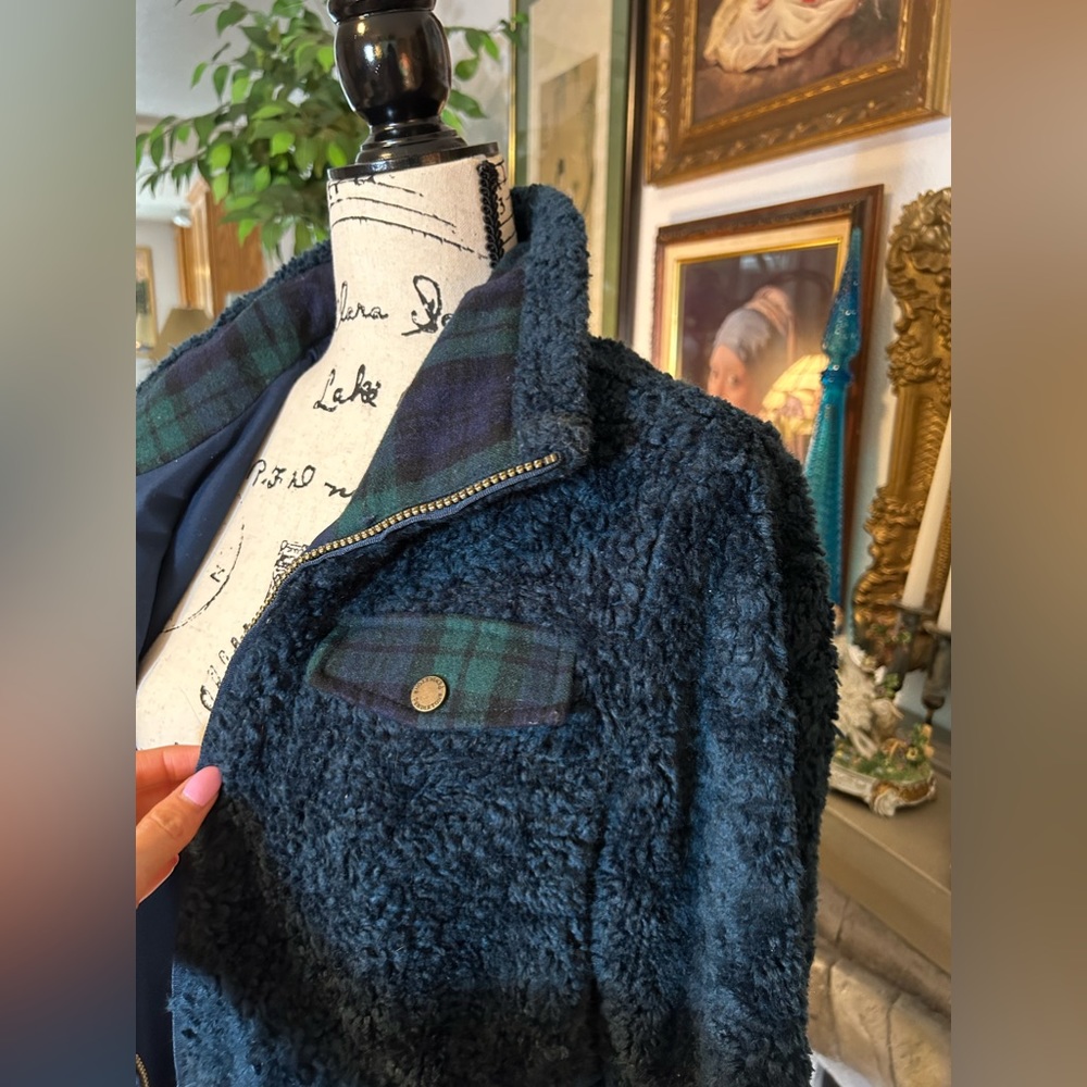 Vtg Pendleton Blue Teddy Jacket Woman’s Medium - Gem